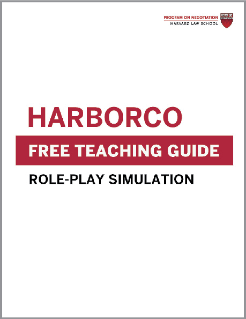 Harborco: Role-Play Simulation - PON - Program on Negotiation at ...