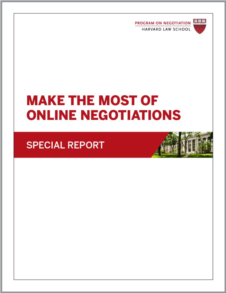 Free Reports - PON - Program on Negotiation at Harvard Law School