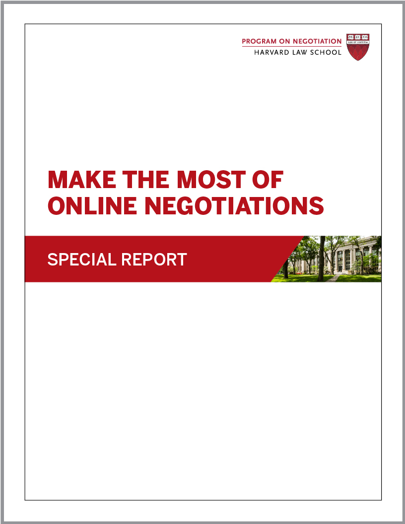 Free Reports - PON - Program on Negotiation at Harvard Law School