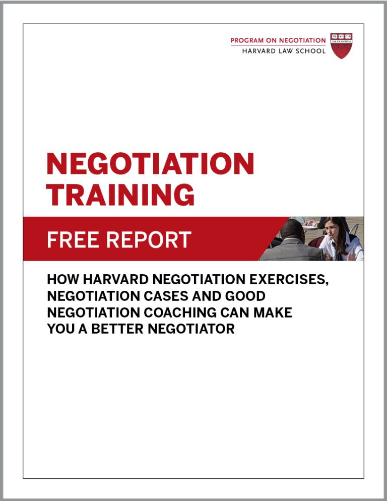 Free Reports - PON - Program on Negotiation at Harvard Law School
