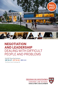 Executive Education - PON - Program on Negotiation at Harvard Law School