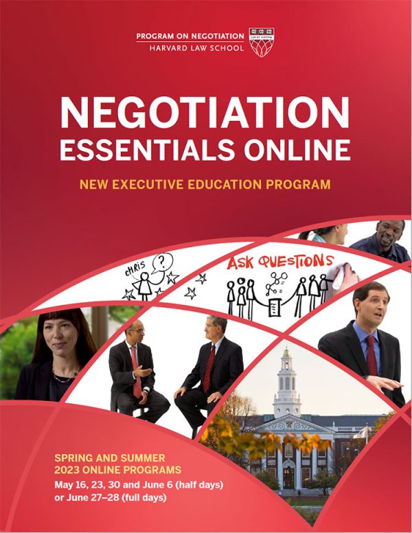 Negotiation Essentials Online Archives - PON - Program on Negotiation ...